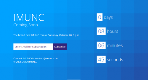全新IMUNC.com发布倒计时页面上线 | Kaijia